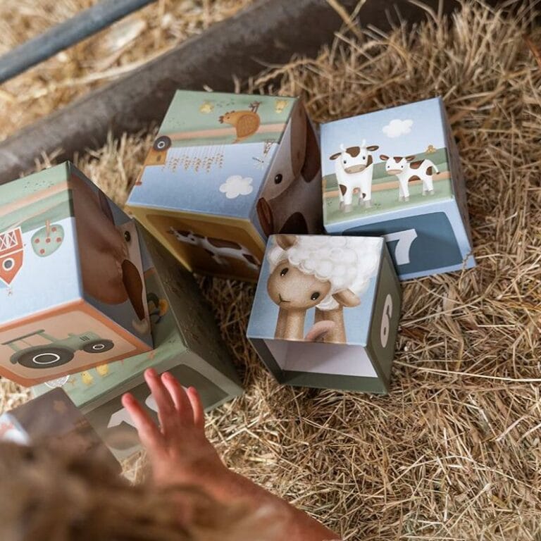 Piramida iz kock Little Farm - minimu.si